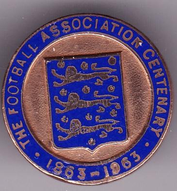 The Football Association Centenary 1863 - 1963, smaltovaný, patka ...